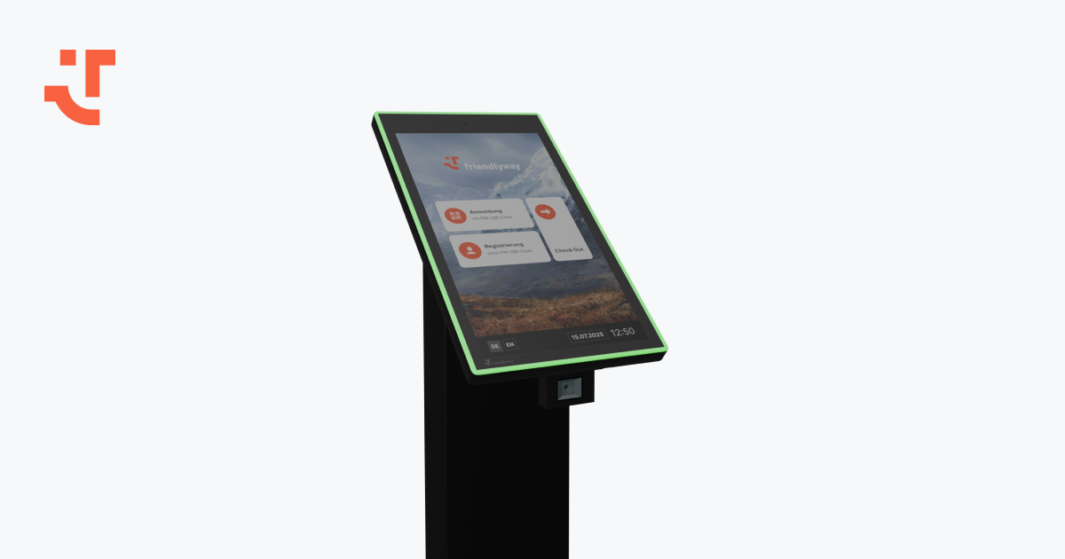 friendlyway Counter 22 | Kompakter Tabletkiosk für Self-Check-in